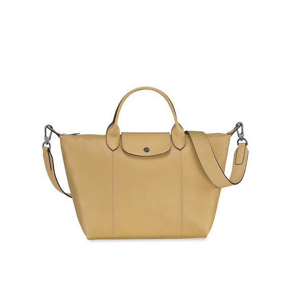 Longchamp | Bags | Longchamp Medium Le Pliage Cuir Top Handle Bag ...